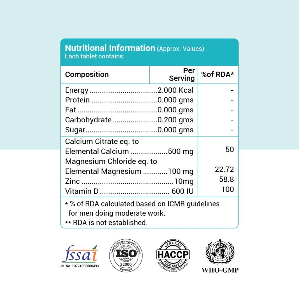 Nutralink Calcium Tablets for Strong Bones & Joints